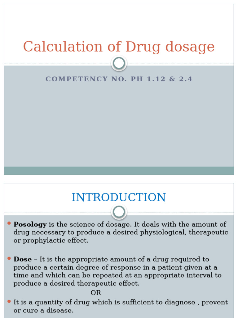 Drug Dosage Calculation With Answers FINAL | PDF | Dose (Biochemistry ...