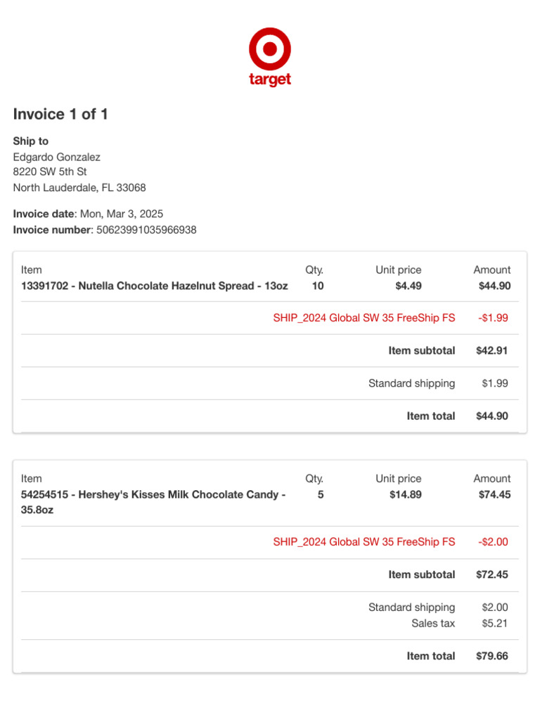 Orders - Invoice Details | PDF