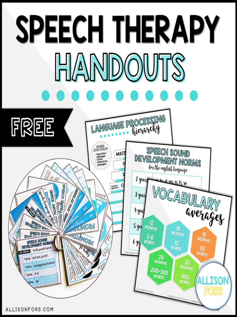 Free Speech Therapy Handouts | PDF