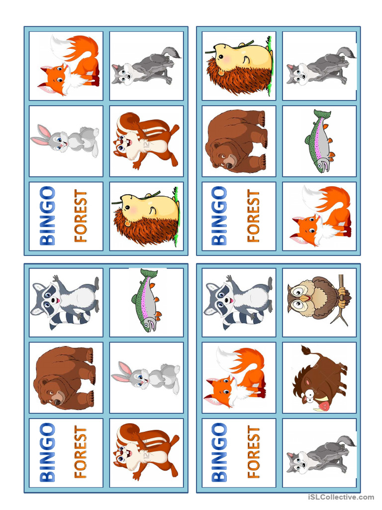Forest Animals Bingo | PDF