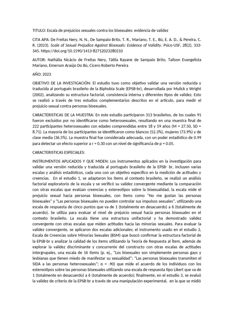 ESTADISTICA | PDF | Bisexualidad | Validez (Estadísticas)