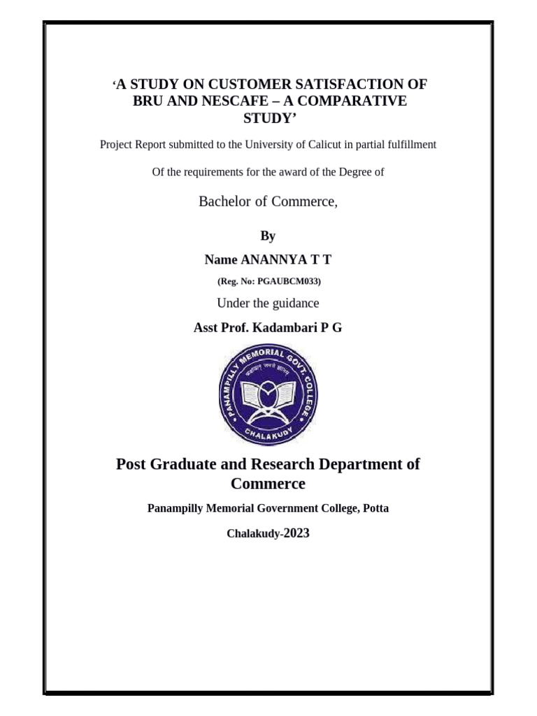 Customer Satisfaction: Bru vs Nescafe | PDF | Coffee | Brand