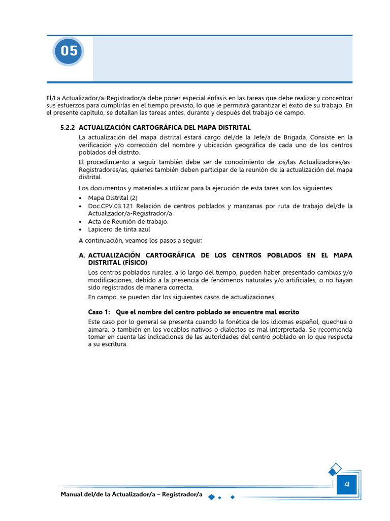 Tema 2 - Cap v. Actualizacion Del Mapa Distrital | PDF | Mapa | Cartografía