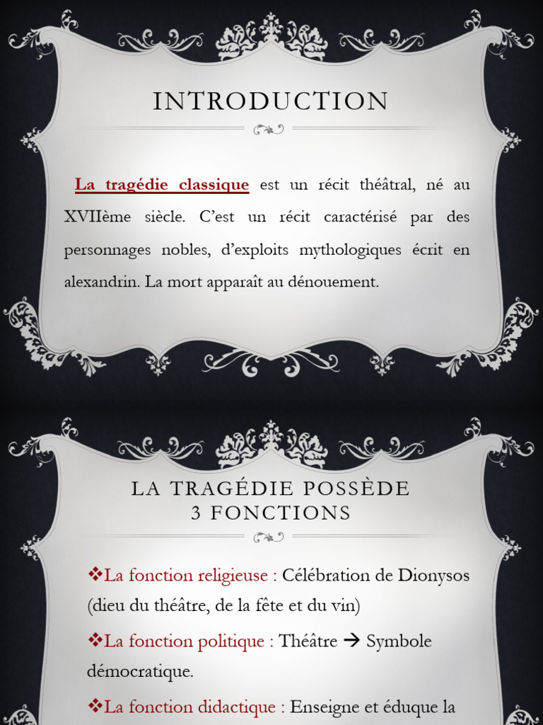 Fonction et structure de la tragédie classique | PDF | Tragédie