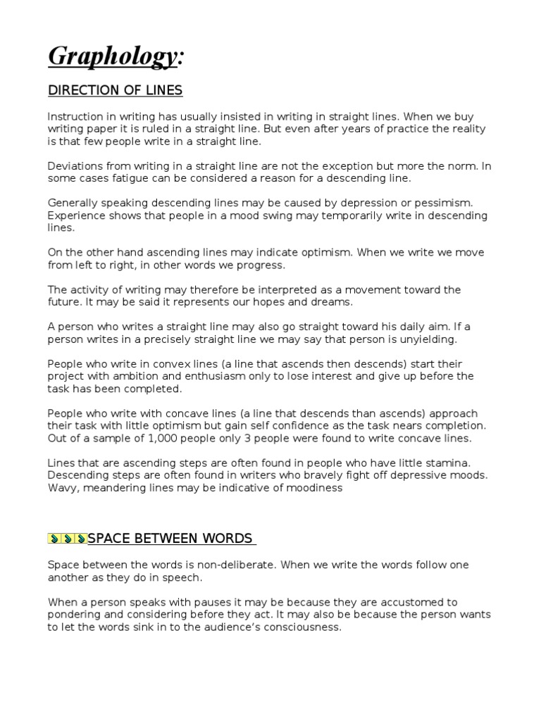 Graphology | PDF | Shyness | Psychology