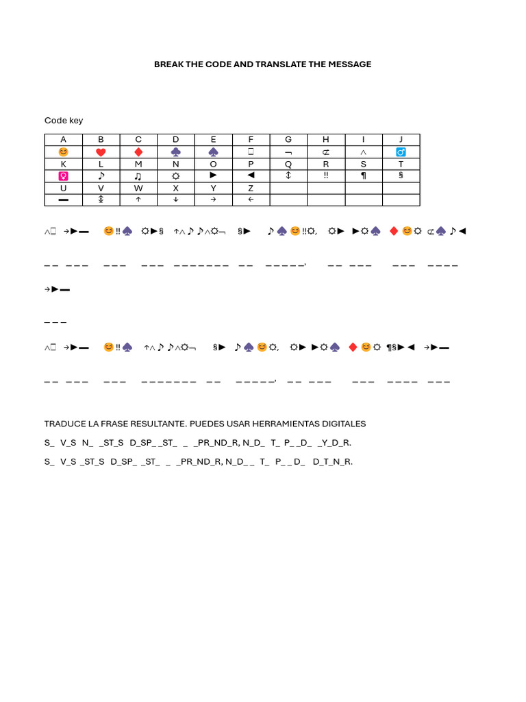 Traducción de Mensaje Codificado | PDF