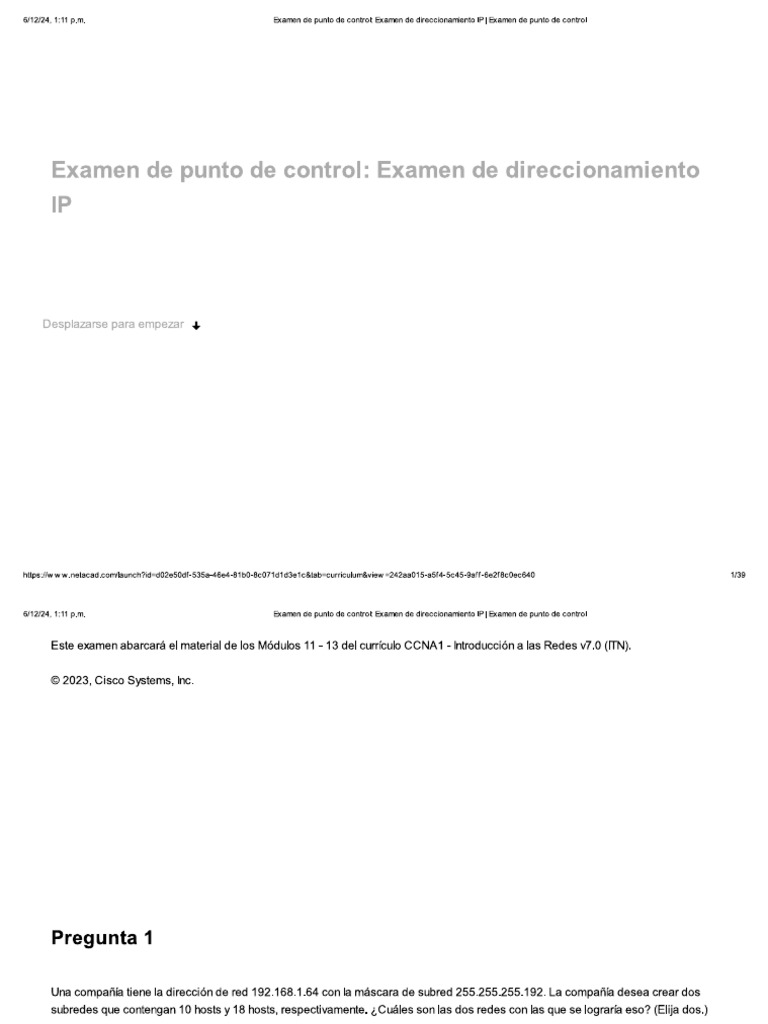 Examen Del Modulo 13 | PDF