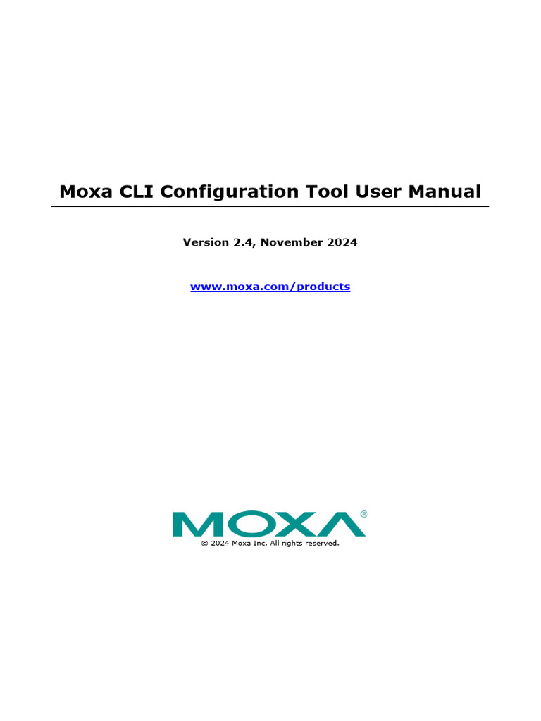 Moxa Cli Configuration Tool User Manual Manual v2.4 | PDF | Command ...