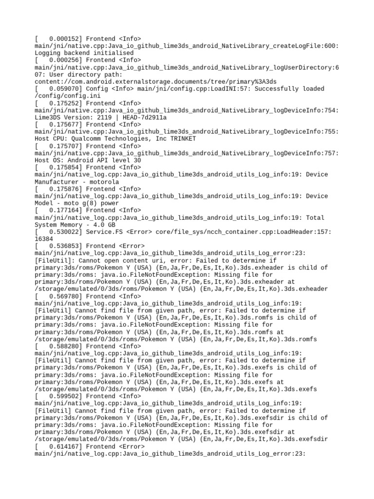 lime3ds_log.old | PDF | Computer Architecture | Computer Hardware