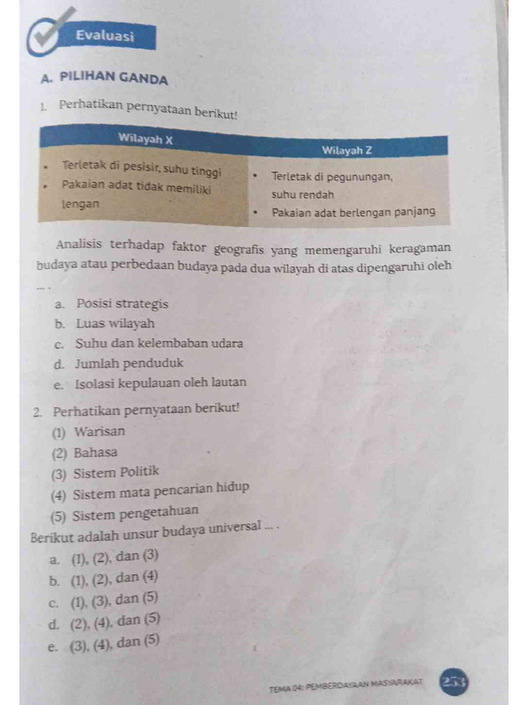 Evaluasi Pilihan Ganda | PDF