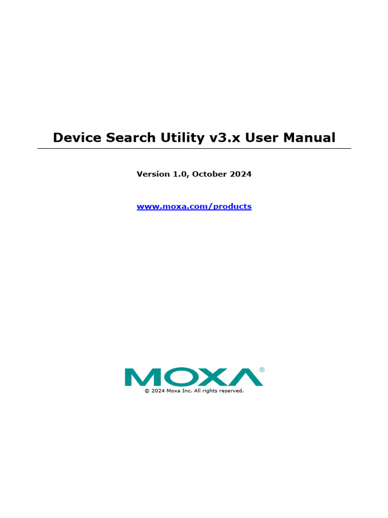Moxa Device Search Utility v3.x Manual WWE | PDF | Ip Address | I Pv6