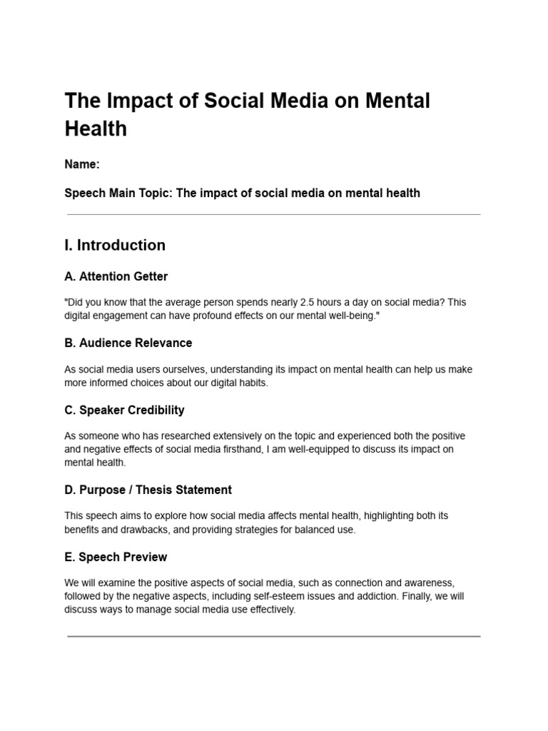 Social Media's Effects on Mental Health | PDF | Social Media | Popular ...