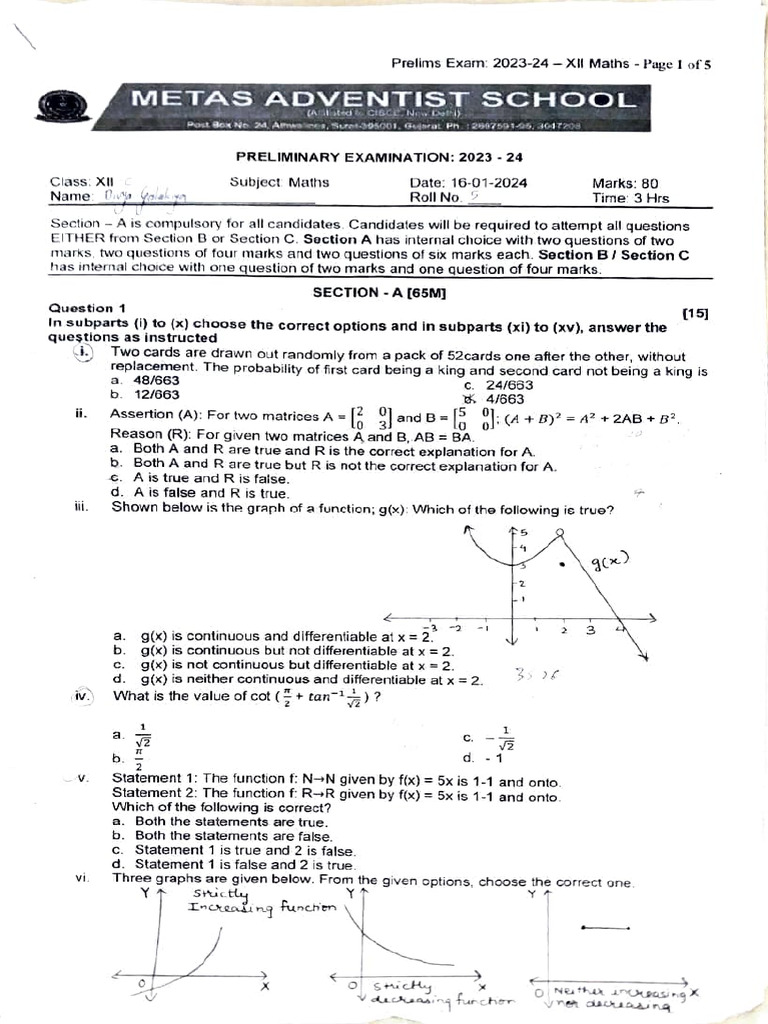 Last Year Prelims Paper - Maths | PDF | Geometry | Mathematics