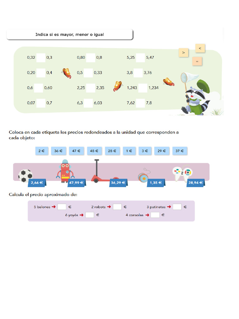Operaciones Con Decimales | PDF