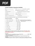 7 Point Container Inspecation Checklist | PDF | Building Technology ...