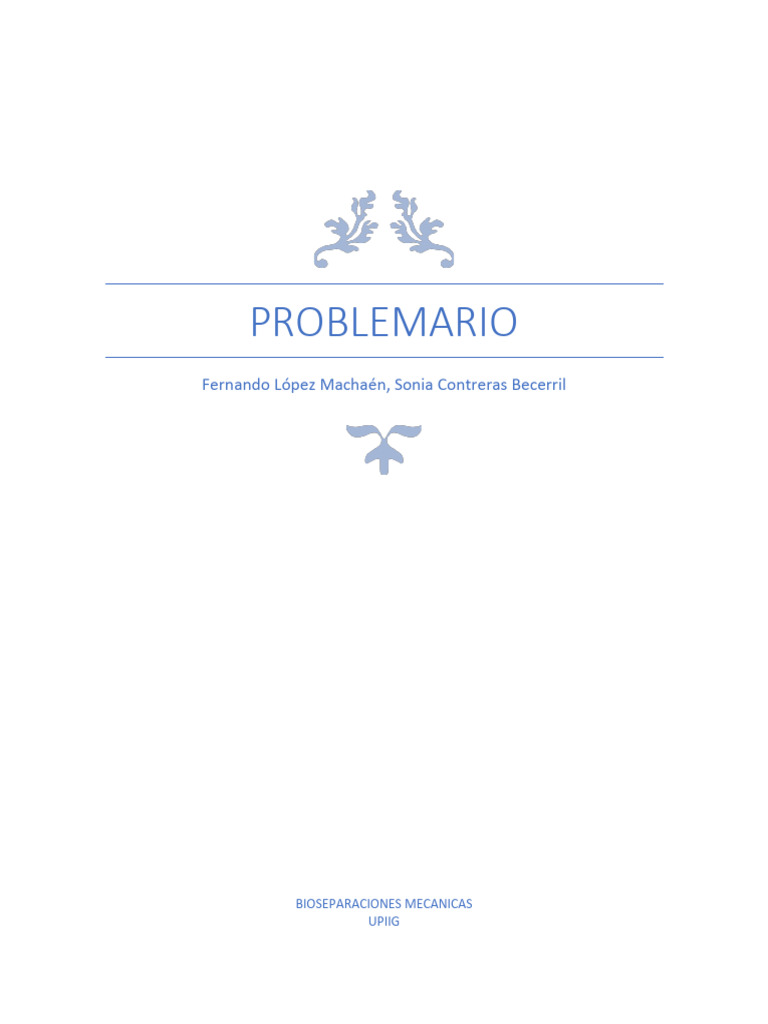 Problemario Mecánicas 2025 - 1 | PDF | Membrana | Concentración