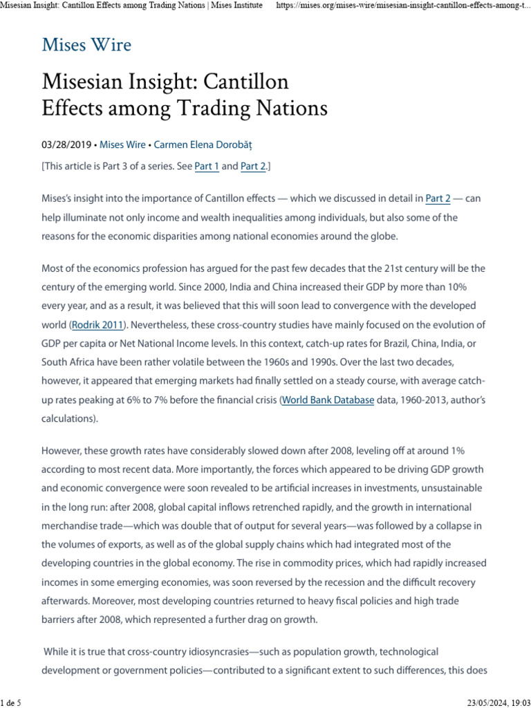 3.misesian Insight Cantillon Effects Among Trading Nations Mises ...
