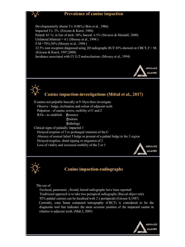 Canine Impaction | PDF