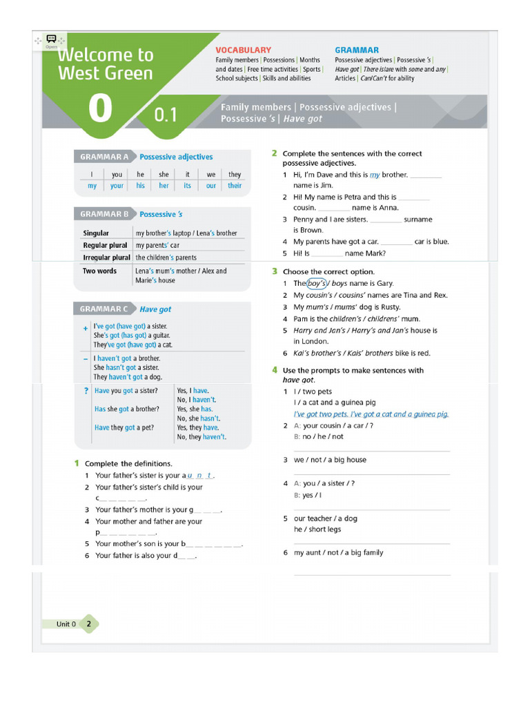 Workbook Starter Unit | PDF