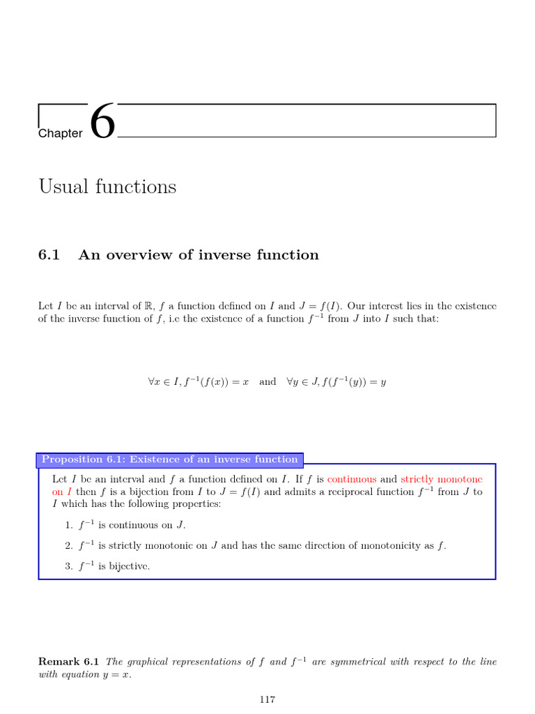 Chap6 - Usual Functions | PDF | Trigonometric Functions | Function (Mathematics)