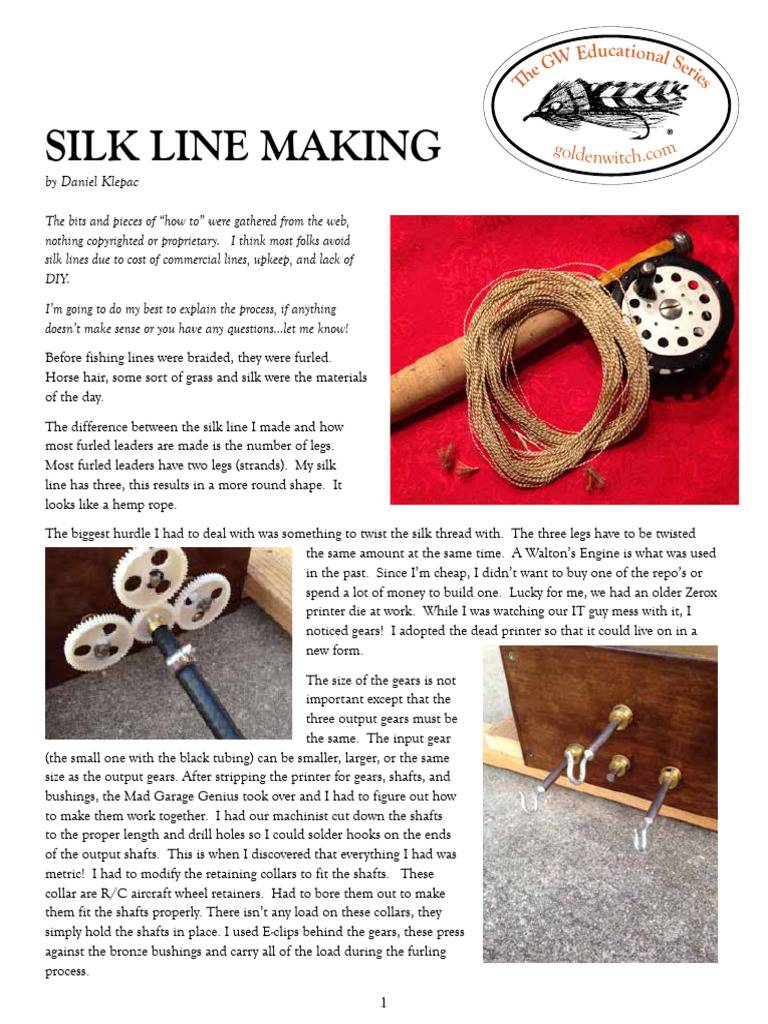 Making Silk Fly Line | PDF | Belt (Mechanical) | Gear