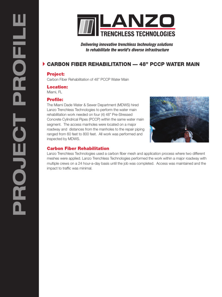 Carbon Fiber Rehab 48in PCCP Water Main | PDF