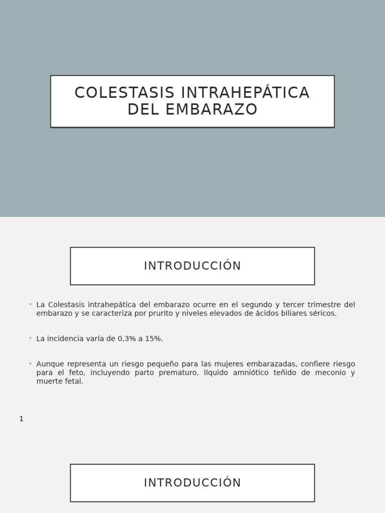 Colestasis Intrahepatica Del Embarazo | PDF | Parto prematuro ...
