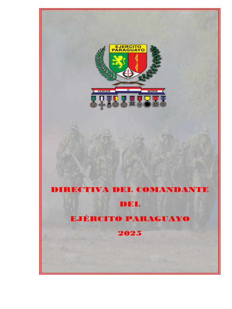 Directiva Ejército Paraguayo 2025 | PDF | Militar | Ciencia militar