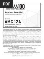 2021-AMC 12A Solutions | PDF | Mathematics