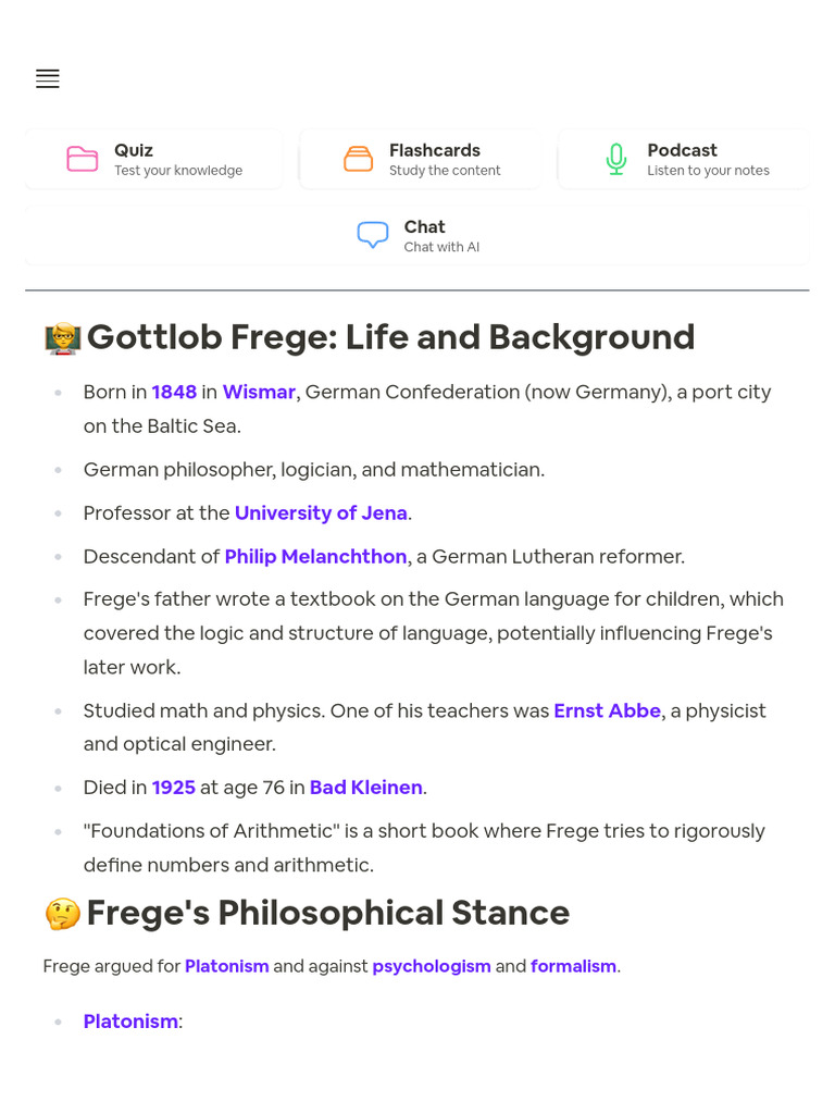 Frege's Philosophy of Numbers and Logic | PDF | A Priori And A ...