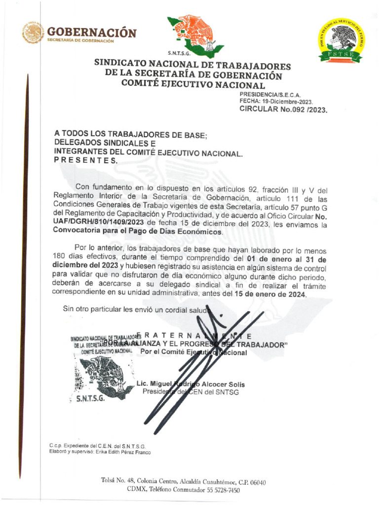 Circular Dias Economicos 2023 | PDF