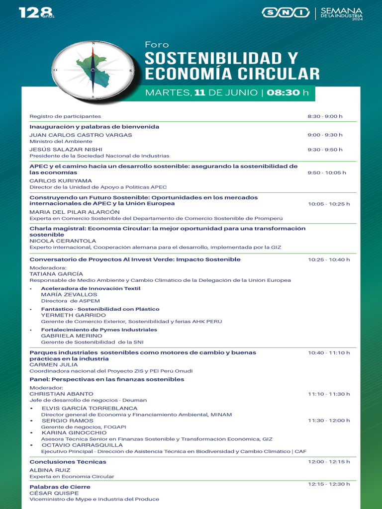 Programa Foro Sostenibilidad 2024 | PDF | Sustentabilidad | Economias