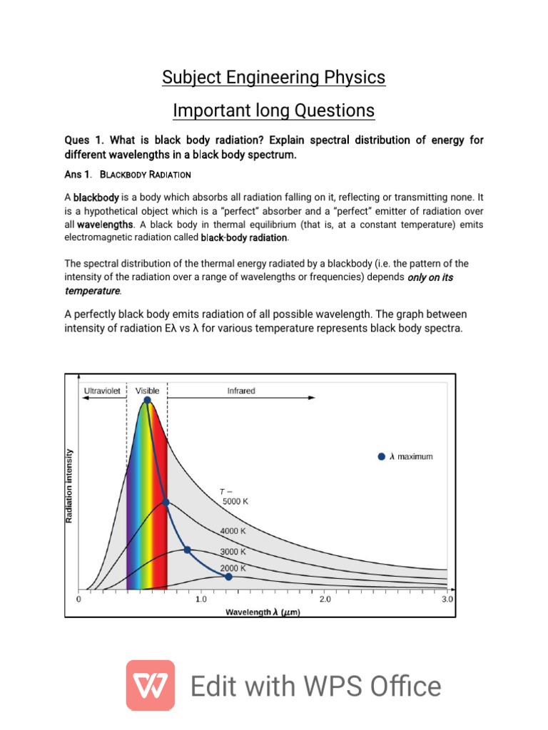 Engineering Physics Important Questions | PDF | Laser | Waves