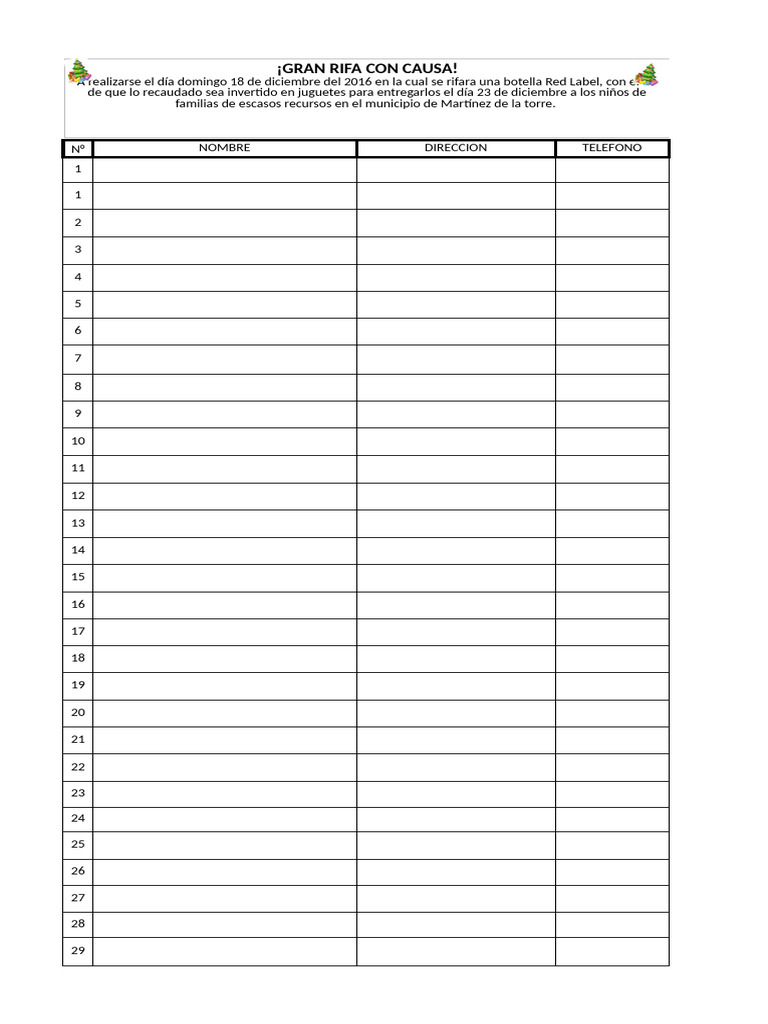 Formato de Rifa | PDF