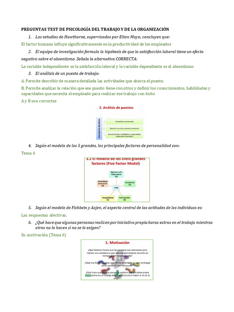 PTO-test | PDF | Sicología | Psicología industrial y organizacional