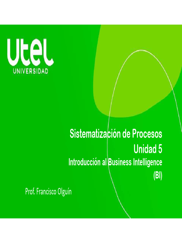 Unidad 5 - SistematizaciÃ N de Procesos - Business Intelligence ...
