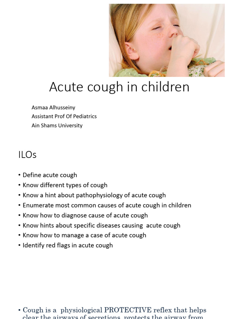 Acute Cough in Children | PDF | Cough | Common Cold
