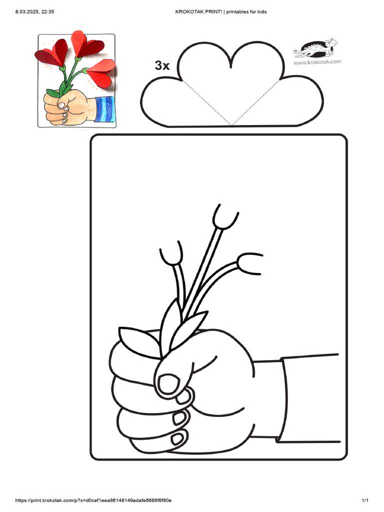 Mothers Day Flowers Printables For Kids | PDF