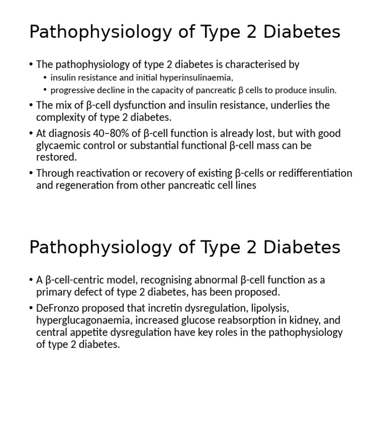 Pathophysiology of Type 2 Diabetes | PDF