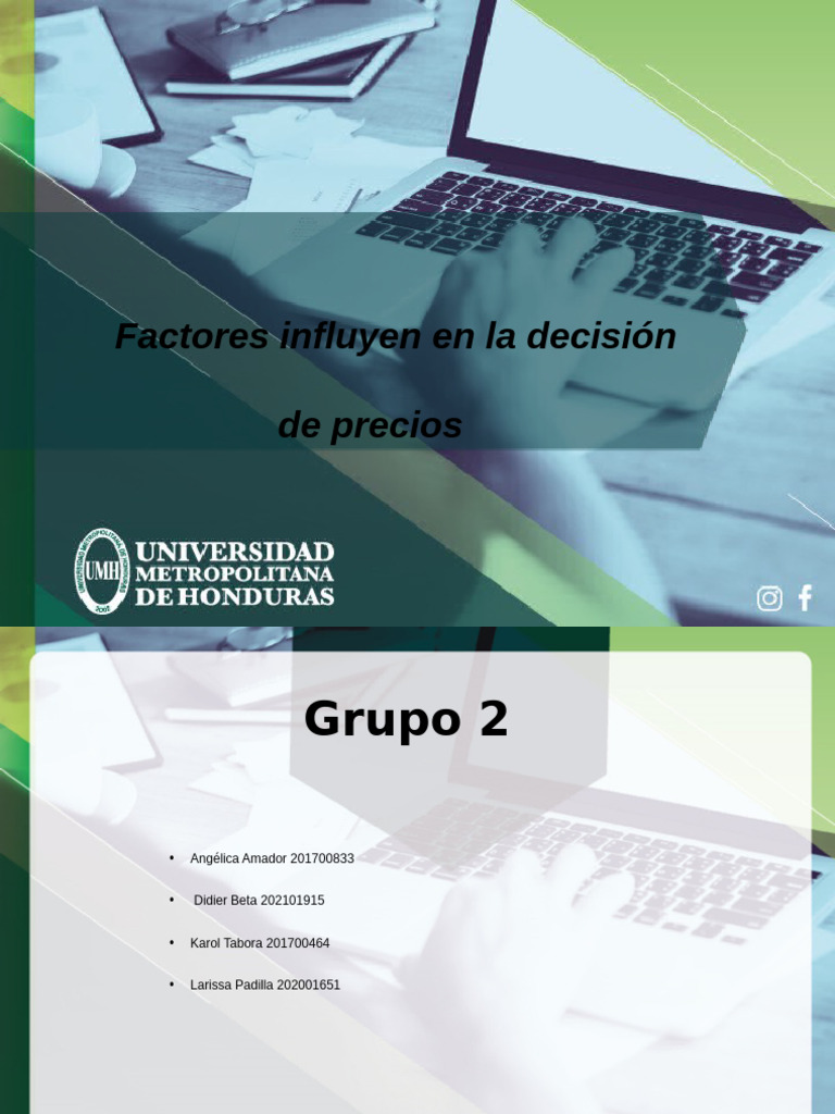 Presentacion Cap. 3 Factores Que Influyen en La Determinacion Del Precio | PDF | Producto ...