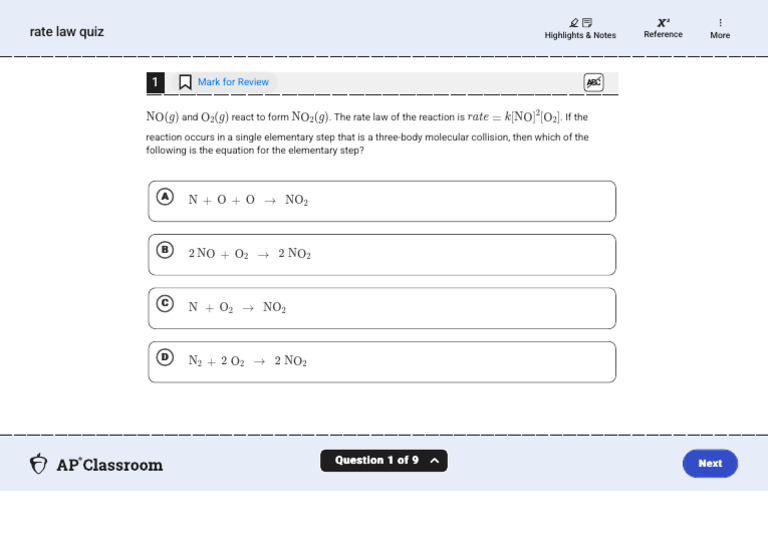 Rate Law for Three-Body Reactions | PDF