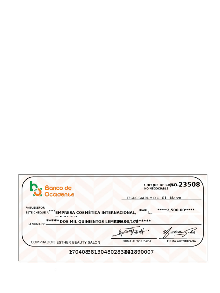 Cheque de Caja | PDF