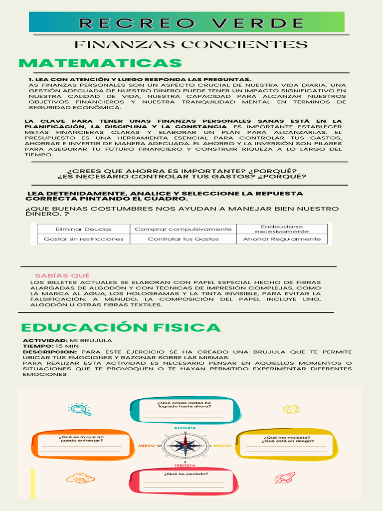 Recreo Verde - Matematicas | PDF