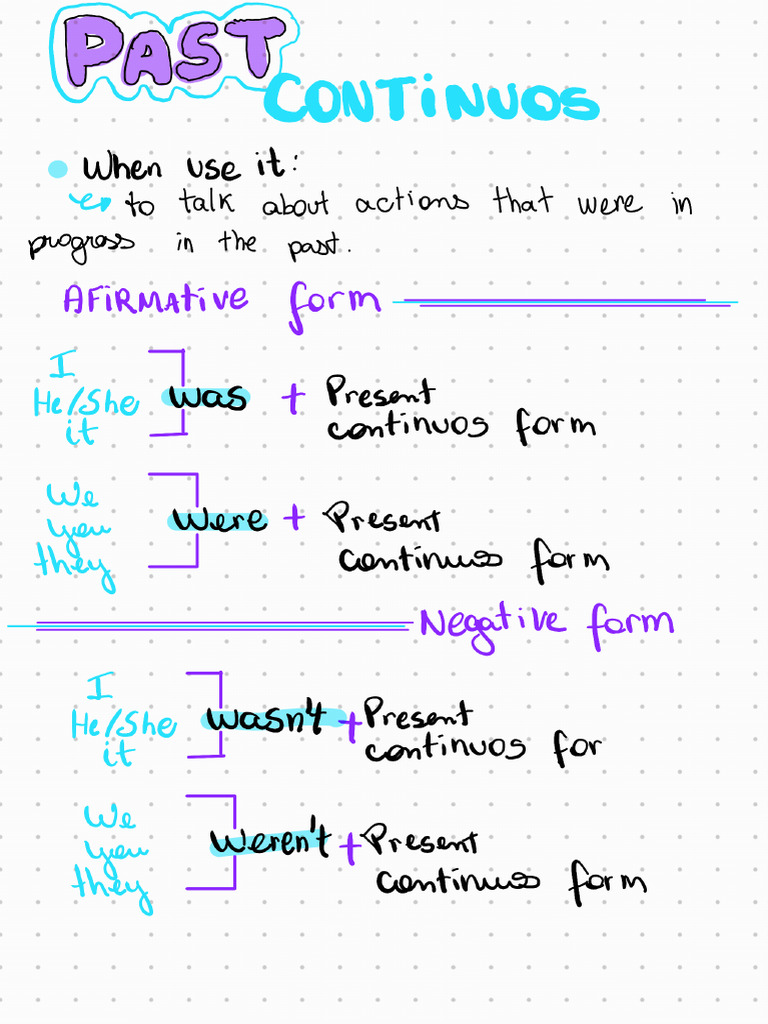 Past Continuos | PDF