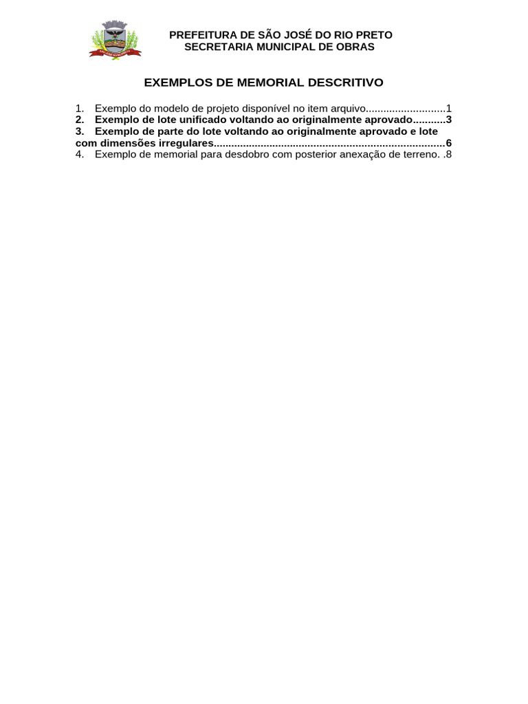 Modelos Memorial Descritivo | PDF