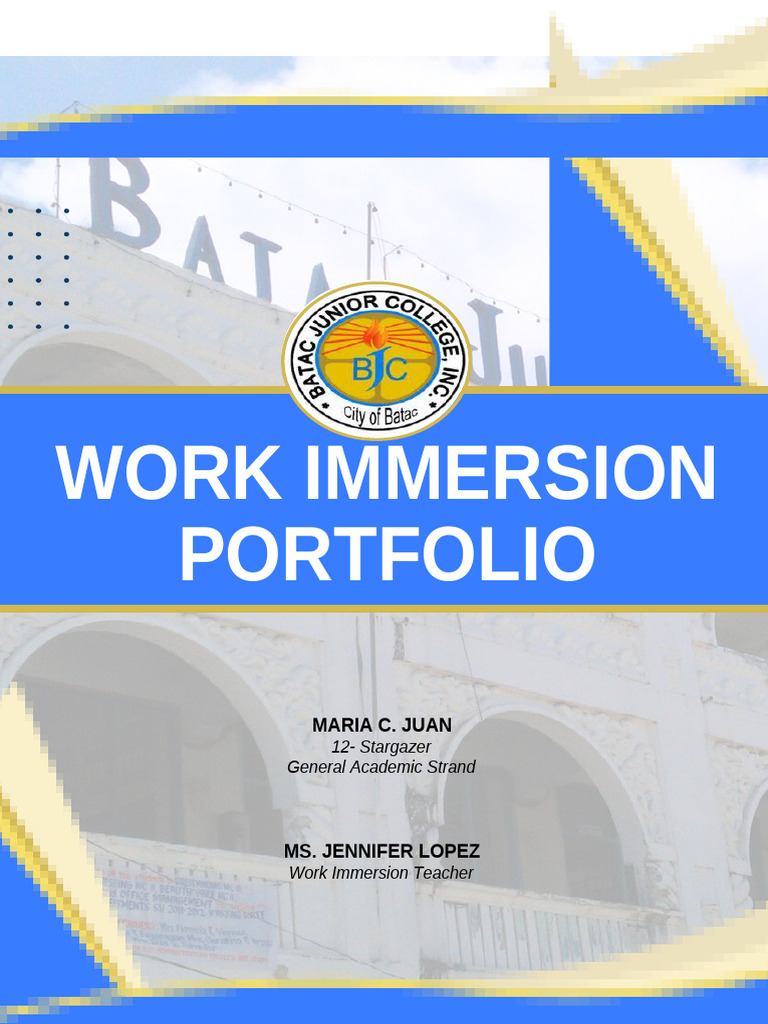 Portfolio Work Immersion | PDF | Performance Appraisal | Knowledge