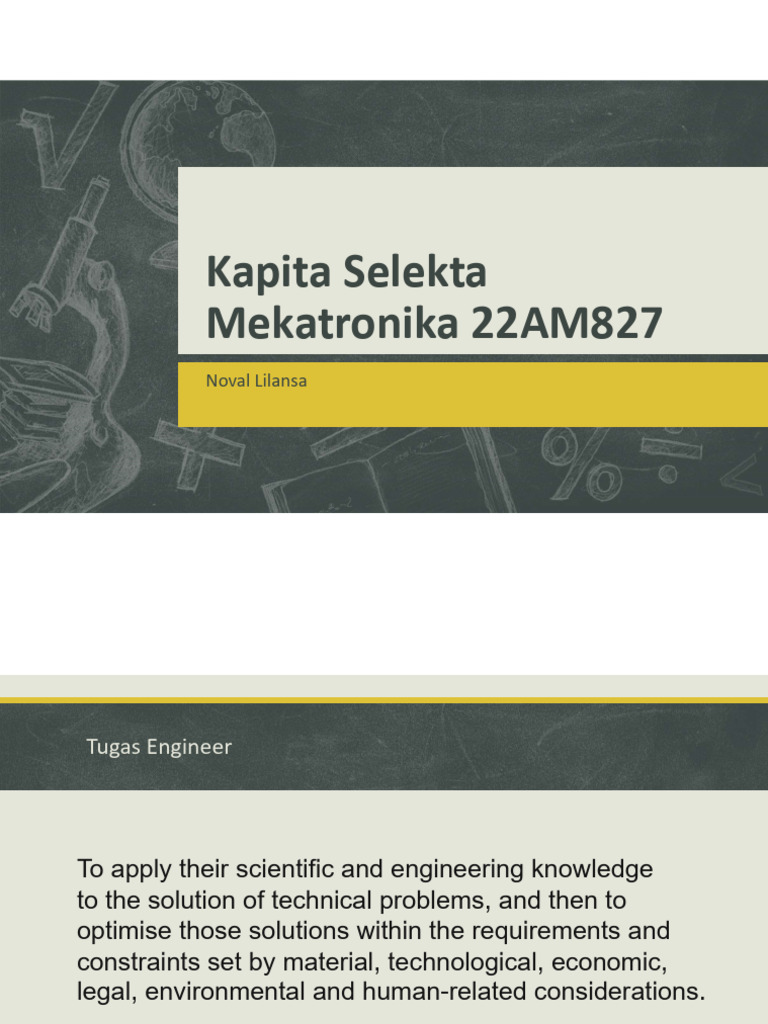 Kapita Selekta Mekatronika 22AM827 | PDF | System | Integral