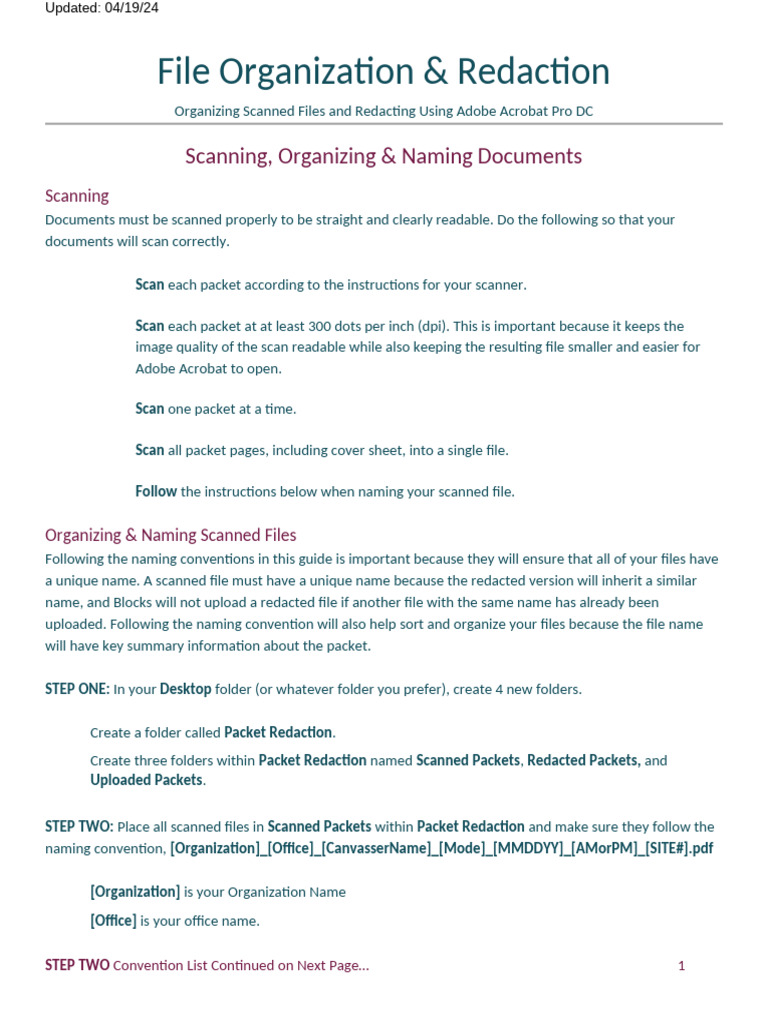 FM Scanning & Redacting Guide | PDF | Computer File | Image Scanner