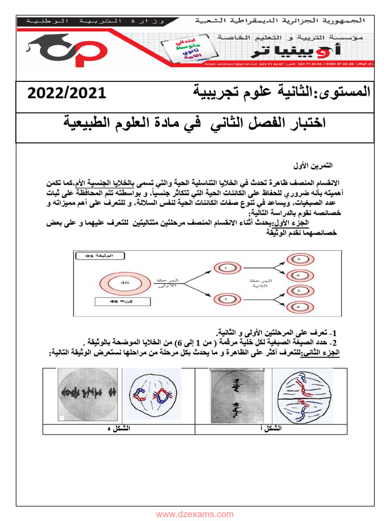 Dzexams 2as Sciences 1260594 | PDF
