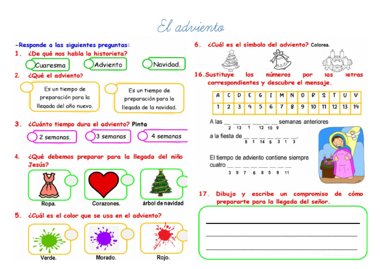 Ficha El Adviento | PDF